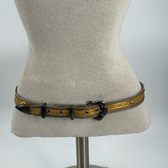 Vintage | Accessories | Vintage Mob Wife Western Mesh Chainmail Belt ...